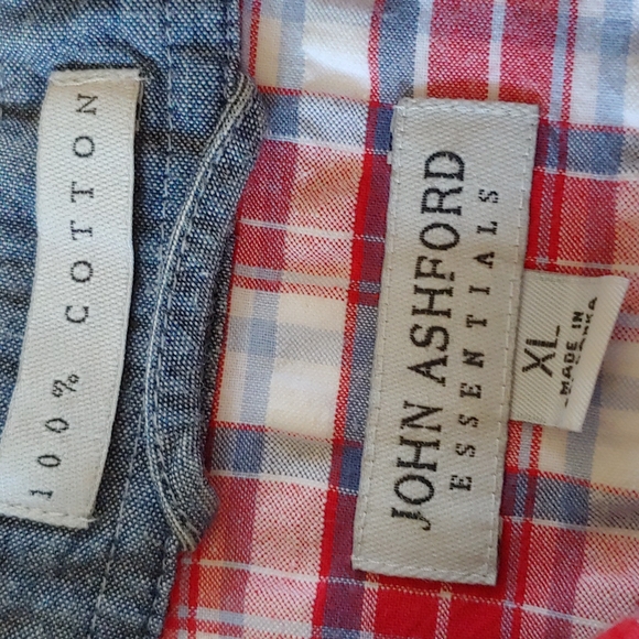 John Ashford | Shirts | John Ashford Essentials 0 Cotton Button Down Shirt Size Xl | Poshmark